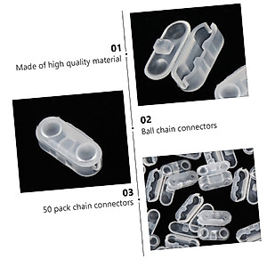 150 Pcs Transparent Bead Buckle Beaded Ball Chain Blind Ball Chain Shades Blind Connector Clip Vertical Roman Roller Beaded Chain Connectors Vertical Blind Connector Clips
