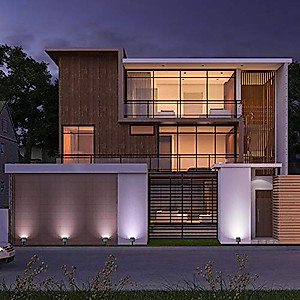 Consciot 12 LED Compact Dusk-to-Dawn Solar Powered Landscape Spotlights Outdoor, IP67 Waterproof 6500K Cool White, 2-in-1 Decorative Lighting for Garden, Pathway, Patio, Yard, 4 Pack