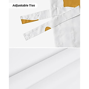 Funnywall88 Tie Up Curtain Valance for Living Room,Gold Best Mom Ever White Background Valance for Kitchen Window Valance Adjustable Tie-up Valance 18 Inch Rod Pocket 1 Panel