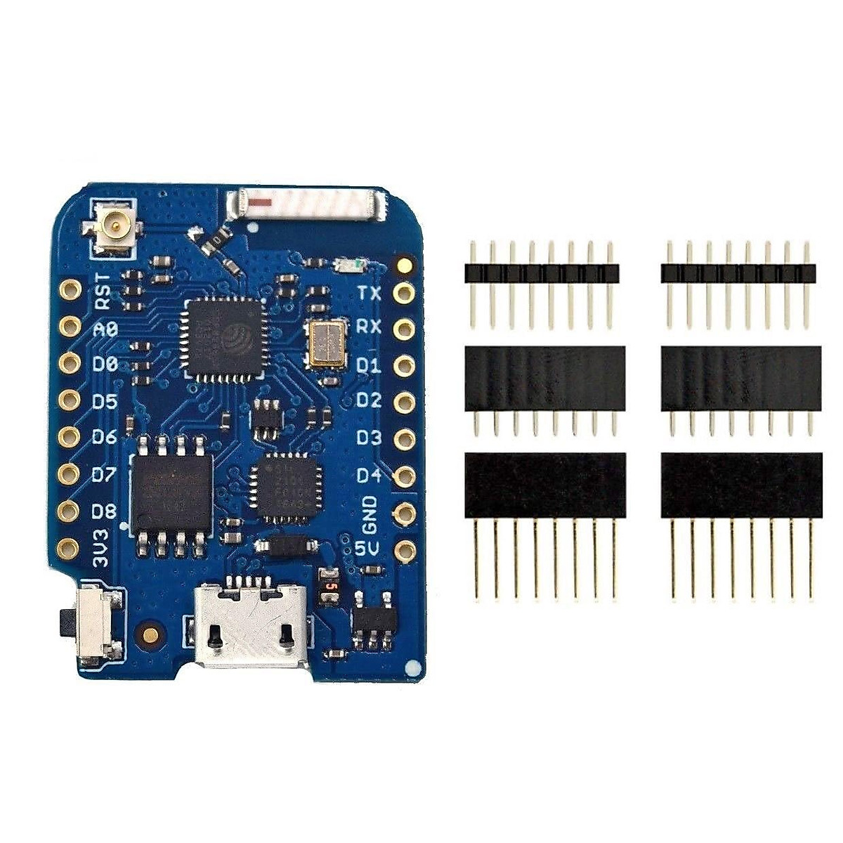 D1 Mini Pro NodeMCU-Based WiFi-SoC ESP8266 ESP-12 IoT Microcontroller w/ 16MB Flash, Micro-USB Connection & External Antenna
