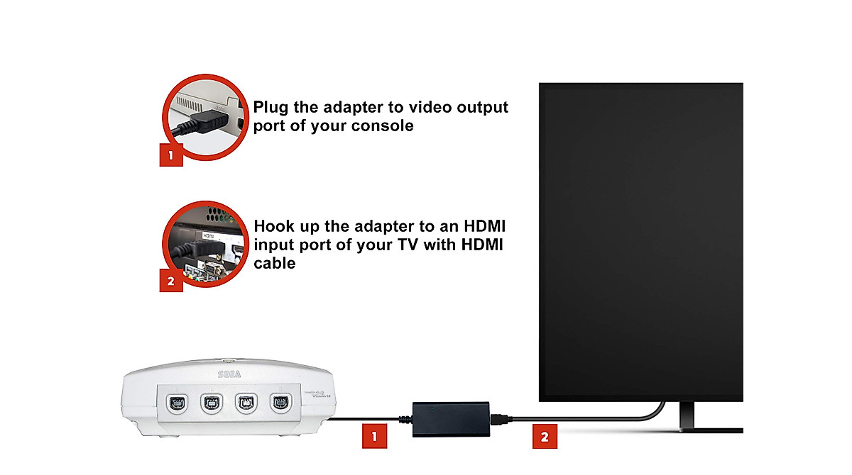 LevelHike HDMI Cable for Dreamcast - High-Quality VGA to HDMI Adapter