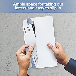 500 #9 Double Window Security Envelopes, PANDRI NO.9 Self Seal Envelopes Designed for Invoices and QuickBooks, Business Statements & Documents -Number 9 Size 3 7/8 Inch X 8 7/8 Inch - 24 LB