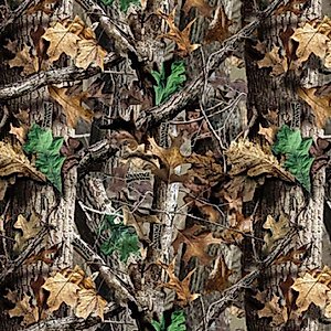 Camouflage Leaves Cotton Fabric - Sold by The Yard…