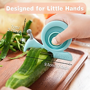 Kibbidea Kids Knife Set, Safe Kids Knife With Peeler, Cute Kids Chef's Knife for Cutting Peeling Veggies Fruits