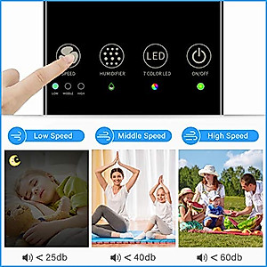 Portable Air Conditioner Fan, NEWXLT Evaporative Cooler Personal Humidifier Mini Desktop Cooling Fan USB Operated 7 Colors LED Light 3 Wind Speed Levels for Home Office Indoor Outdoor Use