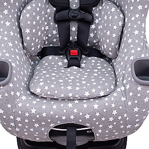 JYOKO Kids Cover Liner for car seat Compatible with Graco Extend2fit, 100% Cotton Made (White Star)