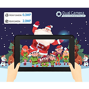 Haehne 7 inch Tablet, Android 9.0 Pie, 1G RAM 16GB Storage, Quad Core, IPS Display, Dual Camera, FM, WiFi Only, Bluetooth, Blue