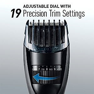 Panasonic Wet and Dry Cordless Electric Beard and Hair Trimmer for Men, Black, 6.6 Ounce