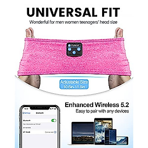 Fulext Sleep Headphones Bluetooth Sleeping Headband, Sleeping Headphones Music Sports Headband, Ultra-Soft Headphones Headband for Side Sleepers, Sleeping Gifts for Men Women