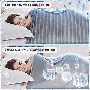 Guohaoi Cooling Blanket (90"x90"Queen Size) for Hot Sleepers and Night Sweats,100% Oeko-Tex Certified,Arc-Chill Q-Max >0.5 Cool Fiber,Ultra Cold Breathable,Comfortable,All-Season.
