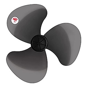 VOSAREA Standing Fan Universal Fan Blades Household Fan Blades Replacement Table Fan Blades with Nut Cover (Black) Plastic Fan Blade 3 Leaves