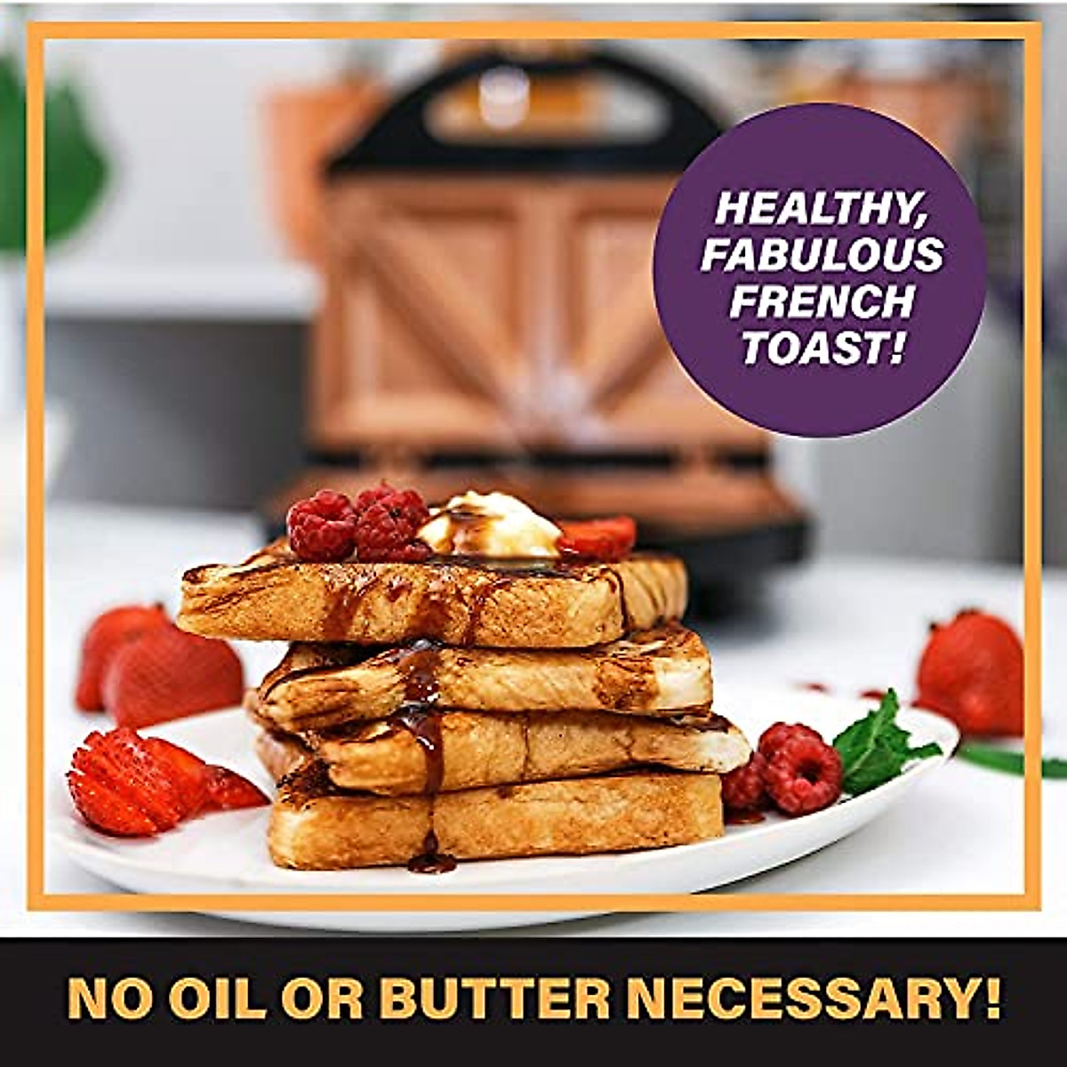 Gotham Steel Sandwich Maker, Toaster Panini Press Breakfast Sandwich Maker with Nonstick Surface, Makes 2 Sandwiches in Minutes, with Easy Cut Edges and Indicator Lights, College Dorm Room Essentials