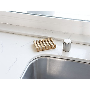 Bamboo Naturals Bamboo Soap Dish For Shower or Sink, 100% Sustainable Bamboo Bar Soap Holder, Stylish Odor Resistant Addition to Bathroom or Kitchen, Pack of 1