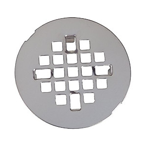 DANCO Easy-to-Install Snap-In Shower Drain,Stainless Steel, 4-1/4-Inch, 1-Set (89088), Single, Stainless-steel, Twin