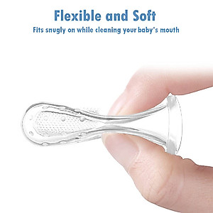 Jochebed Baby Finger Toothbrush for Training Teething - Infant & Toddles & Lids Teeth Brush Soft Babies Toothbrushes Oral Cleaning Massager to Train Your Child Healthy Oral Habits -3 PCS