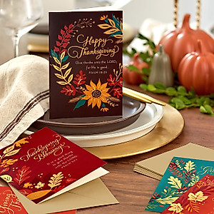 DaySpring Religious Thanksgiving Cards Assortment (16 Assorted Cards with Envelopes)