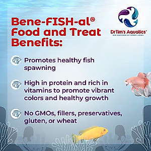 DrTim's Aquatics - Bene-Fish-al® Food and Treats - Fish Food Enhancer - for Freshwater Fish or Marine Fish - 0.31 oz. Grinder - Peas