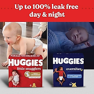 Huggies Size 4 Diapers, Little Snugglers Baby Diapers, Size 4 (22-37 lbs), 22 Count