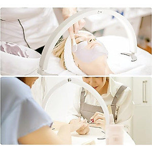 toyshi Adjustable Half Moon Light for Nail Desk, Professional LED Light Nail Lash Tech Lighting for Manicure, Pedicure, Tattoo, Lash Work, Manicure Light, Lash Light for Table White