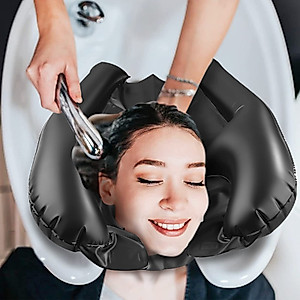 SXLHKJL Hair Washing Tray for Sink at Home, Shampoo Tray, Portable Sink for Washing Hair, Portable Shampoo Bowl for Bedridden, Handicapped, Kids, Seniors, Pregnant, Wheelchair at Kitchen