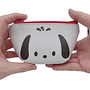 Sanrio Pochacco Face Boat Type Cosmetics Small Pouch Bag 4.3 in (W) × 3 in (H) × 2 in (D)