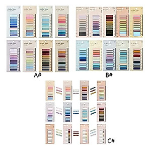 Thereisno 1600/2000/2400 Pieces Writable Morandi Sticky Tabs Repositionable Color Page Marker Sticky-Notes Tabs,Sticky Tabs Book Tabs 1 Set of Sticky Indexes Tabs