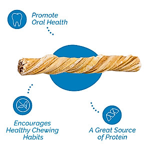 Beef Tripe Sticks for Dogs (6" - 25 Count) All Natural Dog Treats from Free Range, Grass Fed Beef Dog Chews Safe & Easily Digestible – Lasting Twist Sticks - Great for Puppies & Senior Dogs