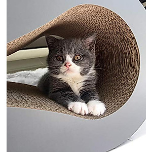 PetFusion Ultimate Cat Scratcher Lounge, Reversible Infinity Scratcher in Multiple Colors. Made from Recycled Corrugated Cardboard, Durable & Long Lasting