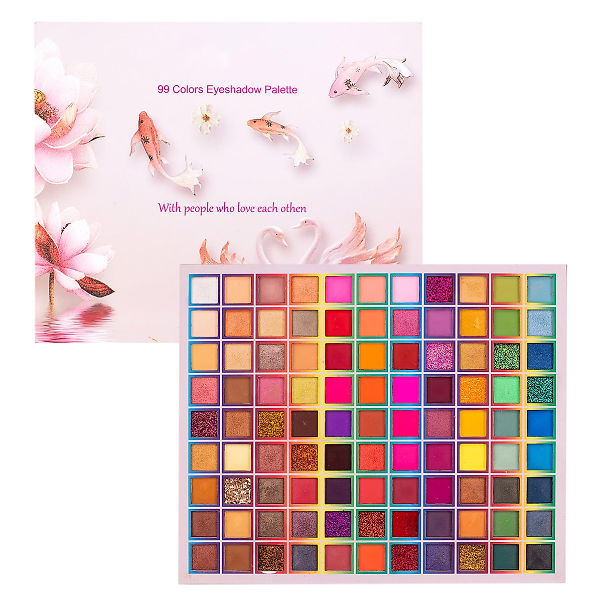 99 Colors Shimmer Eyeshadow Makeup Palette for Eyes- Professional Matte Glitter Long Lasting Rainbow Eye Shadow - High Pigmented Waterproof Colorful Powder for Women