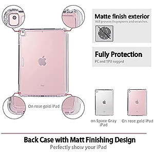 Valkit Case for iPad Mini 5 2019 / iPad Mini 4 2015 (5th/4th Generation 7.9 inch) - Slim Lightweight Smart Shell Stand Cover with Translucent Frosted Back Protector, with Auto Wake/Sleep, Rose Gold