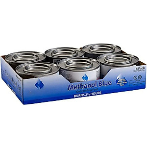EcoQuality Chafing Dish Fuel Cans - 2.5 Hour Burn Time Methanol Blue Gel Burner Cans 7oz - Food Warmer for Chafing Dish Buffet Set - Liquid Safe Cooking Fuel - Canned Heat Fondue Fuel (72 PACK)