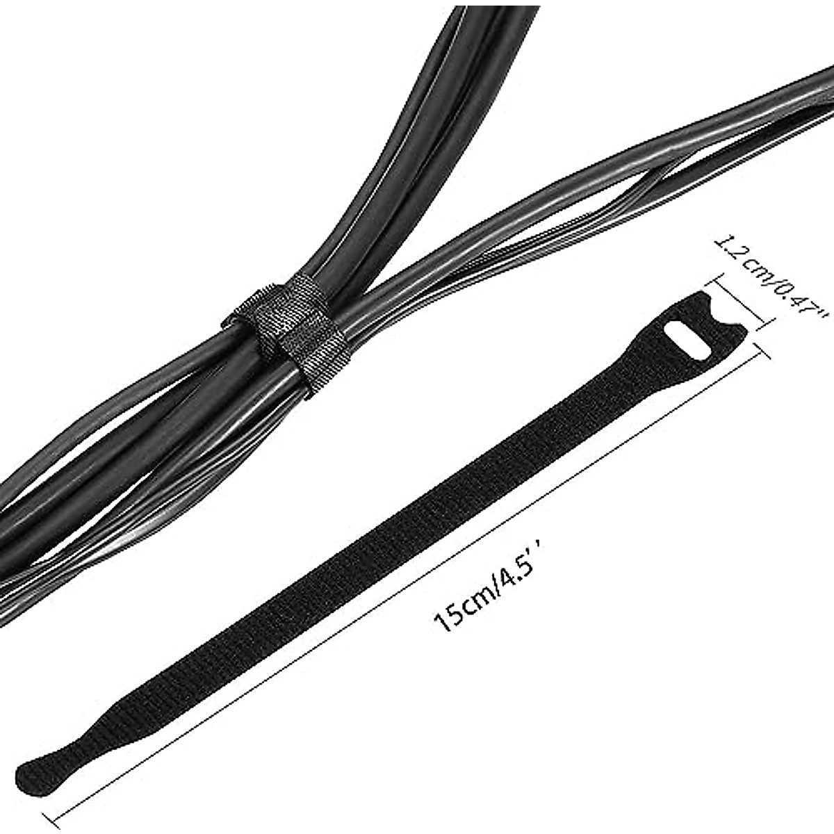 50PC Cable Ties Reusable - Cable Straps Multi-Purpose Tie Wraps Fastening Straps Used for Headphones Phones 1