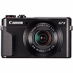 Canon PowerShot G7 X Mark II Digital Camera (1066C001), 64GB Card, NB13L Battery, Corel Photo Software, Card Reader, Soft Bag, Flex Tripod + More (Renewed)