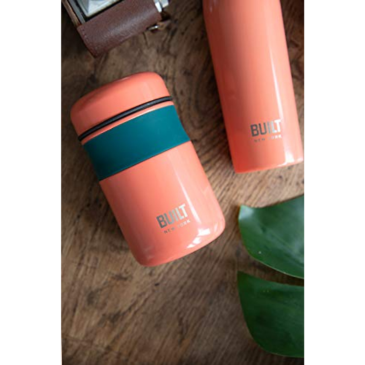 BUILT Double Wall Vacuum Insulated Flask for Hot and Cold Foods, 490 ml, Tropics