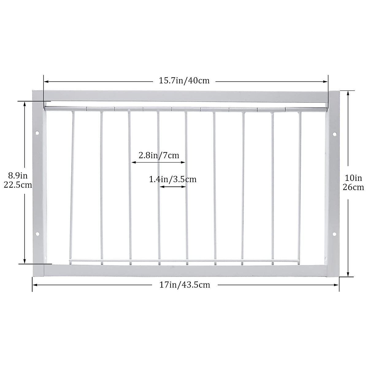 Junniu 15.7in/40cm Pigeon Cage Door One Way Entrance Door Bird T-Trap Birdcage Iron Wire Trap Door for Racing Pigeon Bird Cage Breeding Supply, 15.7in (40cm)