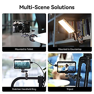 SmallRig Super Clamp Ballhead Magic Arm Camera Clamp, Crab-Shaped Monitor Clamp with 1/4"-20, 3/8"-16 Threaded Holes for Gopro/DSLR Camera/Stabilizer - 3757