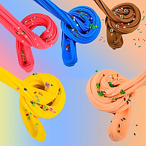 7 Pack Butter Slime Kit, Super Soft and Non-Sticky, Stress Relief Toy Party Favors Birthday Gifts for Girls and Boys,DIY Slime Toy for Kids.