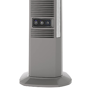 Lasko Outdoor Living Oscillating Tower Fan, for Decks, Patios and Porches, 10 Foot Power Cord, 4 Refreshing Speeds, 42", Grey, YF202