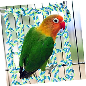 balacoo 2pcs Toys for Hamsters Hamster Toys Small Animal Activity Toy Rat Climbing Rope Net Rat Toys for Pet Rats Ferret Hammock Parrot Toys Parrot Climbing Net to Climb The Swing Ferrets