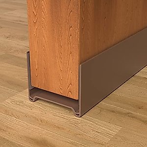Door Draft Stopper, Cuttable Under Door Seal, Strong Adhesive Draft Stopper for Bottom of Door for Exterior/Interior Doors 39” Length (Brown)