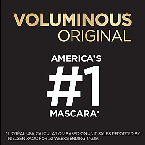 L'Oreal Paris Makeup Voluminous Original Volume Building Mascara, Black, 2 Count