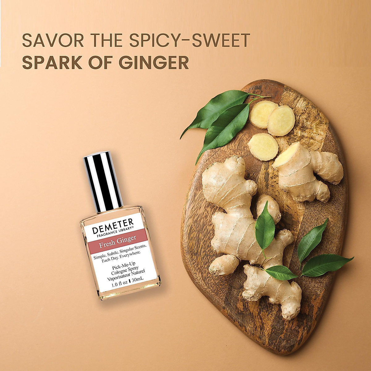 DEMETER Fresh Ginger 1 Oz Cologne Spray, Perfume for Women and Men