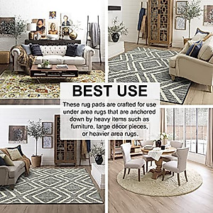 Mohawk Home 12' x 15' 1/4 Rug Pad 100% Felt Protective Cushion, Premium Comfort Underfoot – Safe for All Floors