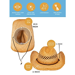 San Diego Hat Company Women's One Size Tea Stain Cowgirl Hat