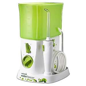 Waterpik Water Flosser for Kids, Countertop Water Flosser for Children and Braces, WP-260, Green
