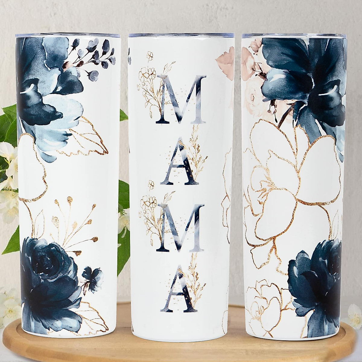 Joyseller Practical Gifts for Mom, Floral Mother’s Day Gifts, 20 OZ MAMA Travel Tumbler Birthday Gifts for Women, Mom Gifts Ideal from Son, Daughter, Best Friend