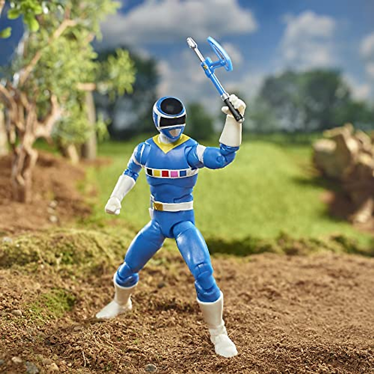 Power Rangers Lightning Collection in Space Blue Ranger & Galaxy Glider 6-Inch Premium Collectible Action Figure Toy, Multiple Accessories