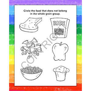 ZOCO - Good Nutrition - Educational Coloring Books (25 Bulk Pack, Without Crayons) - Healthy Eating Handout - Games, Puzzles, Fun Activities for Kids