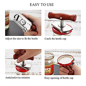 Jar Opener for Weak Hands,Jar Opener for Seniors with Arthritis,Easily Open the Jar with A Simple Twist,Good Gifts for Children and Women (Brown)