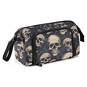 UMIRIKO Halloween Skull Gothic Pencil Pouches Large Pencil Cases Zipper Pencil Bags Pen Box Big Pen Cases for Adults Girls Kids Boys 21343671